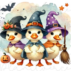 Duck Witches Halloween PNG, Halloween PNG, Duck Png, Halloween ...