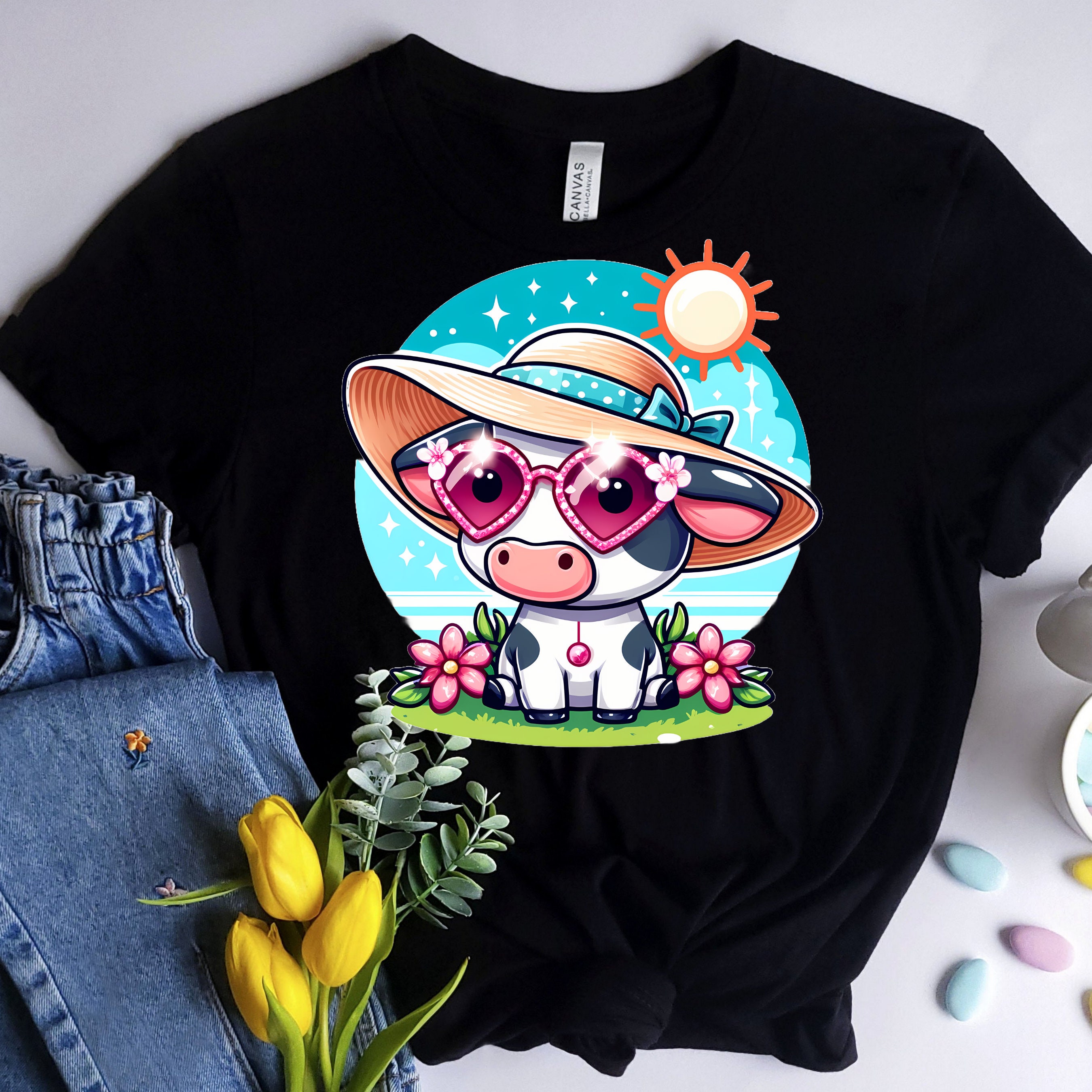 Chibi Spring Cow PNG, Hello Spring PNG Designs, Spring Clipart, Spring ...