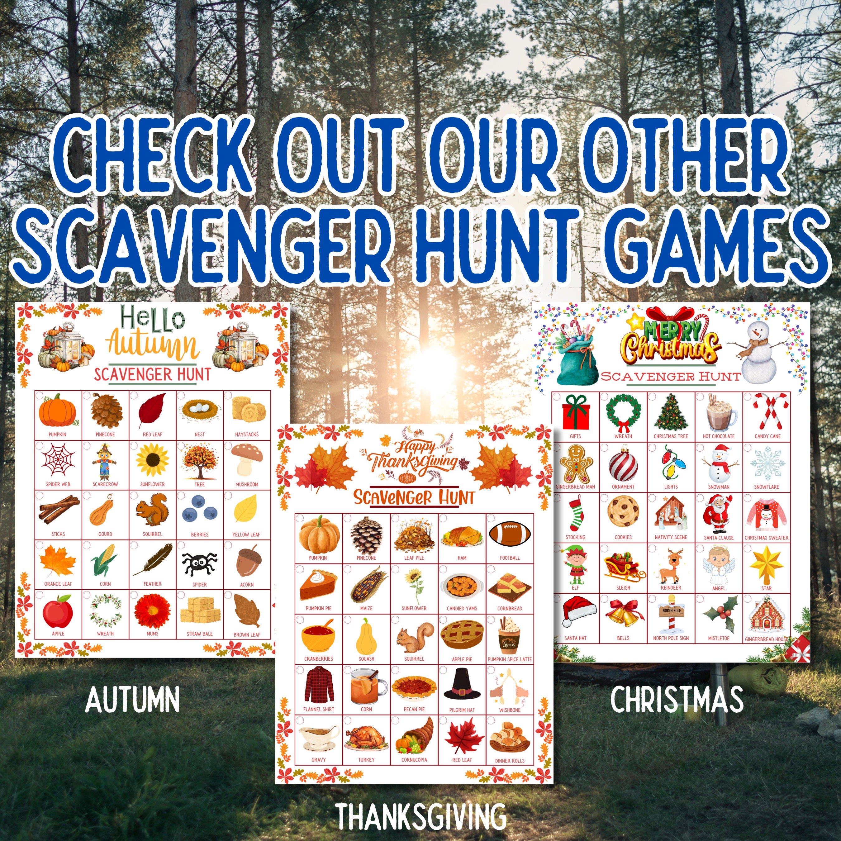 Scavenger Hunt, Camping Scavenger Hunt, Scavenger Hunt for Kids, Kids ...