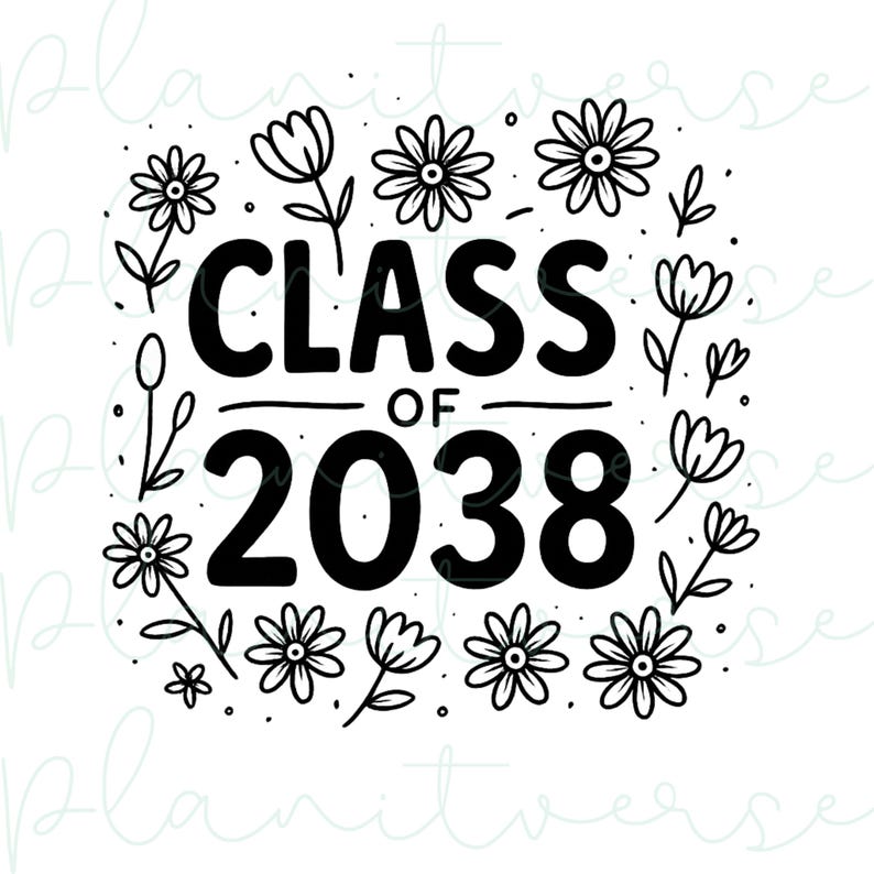 Class of 2038 PNG, First Day of School, Class of 2038, 1st Day of ...