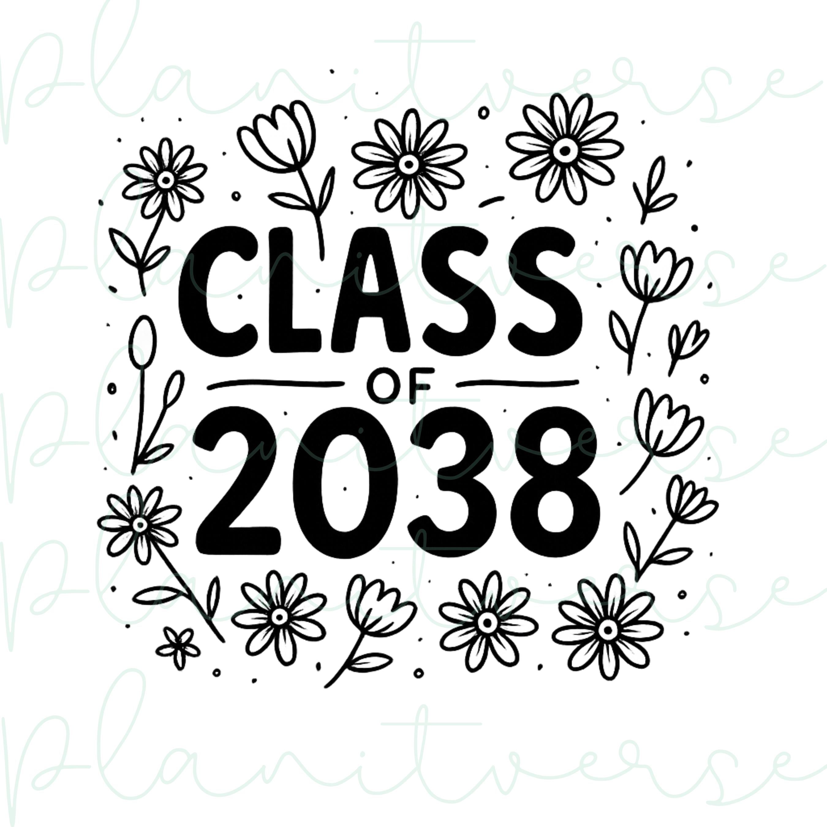 Class of 2038 PNG, First Day of School, Class of 2038, 1st Day of ...