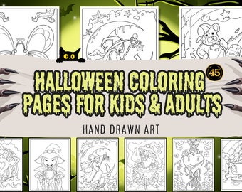 Halloween Coloring Pages, Kids Halloween Coloring Sheets, Halloween ...