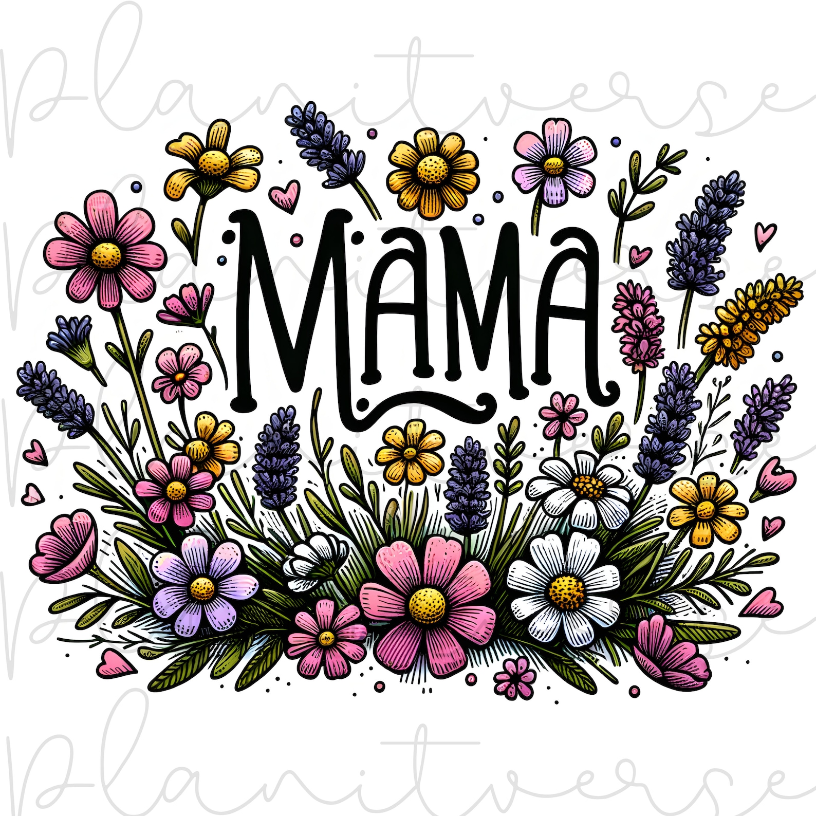 Mama PNG, Mothers Day PNG, Floral Png, Flower Png, Gift for Mom, Mom ...