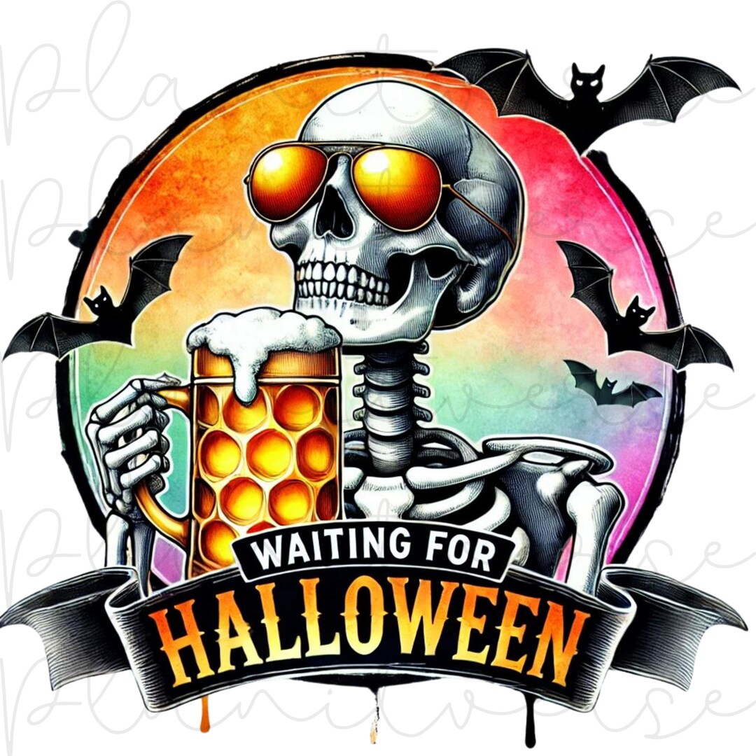 Just Waiting for Halloween PNG, Funny Halloween Png, Spooky Summer ...