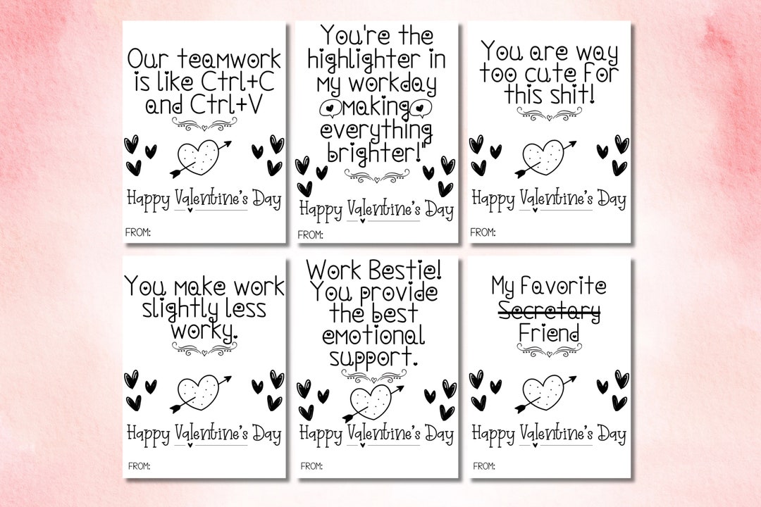 Funny Coworker Gift, Funny Valentine Card, Coworker Valentine Gift ...