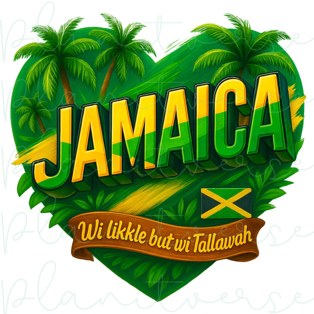 Jamaica, Jamaica Heart PNG, Wi Likkle but Wi Tallawah, Jamaica ...