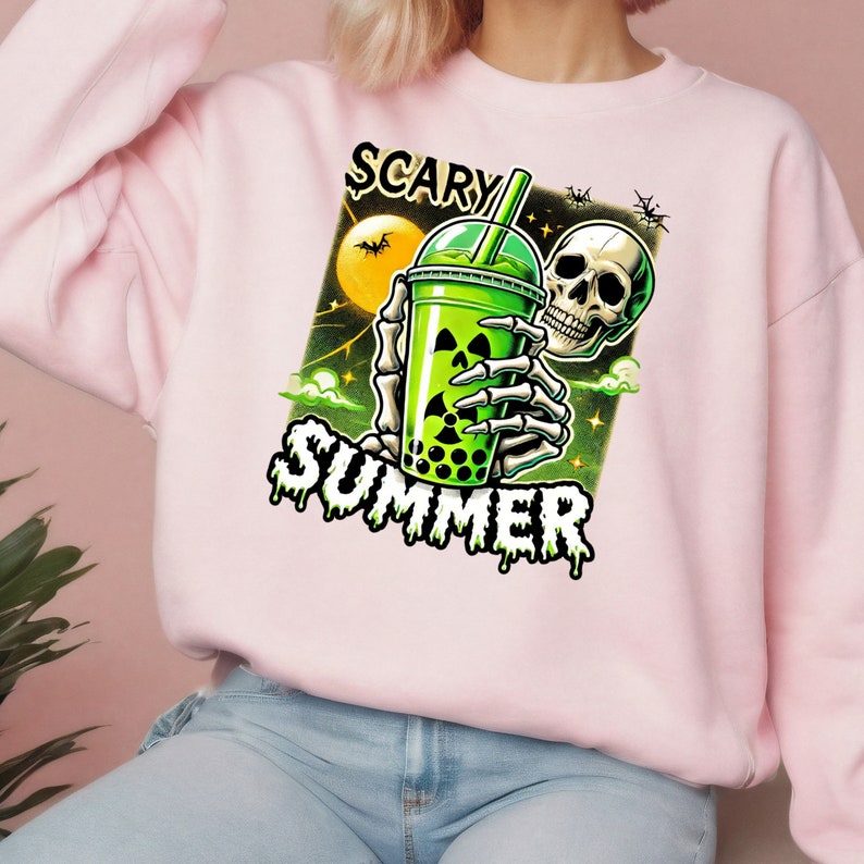 Boba Tea, Spooky Summer PNG, Summer Vibes Skeleton Clipart, Scary ...