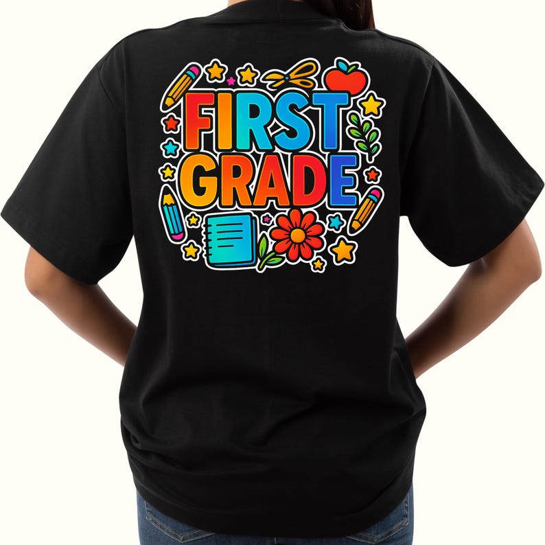First Grade PNG, Teacher Grade Level Shirt PNG Images, School Grade ...