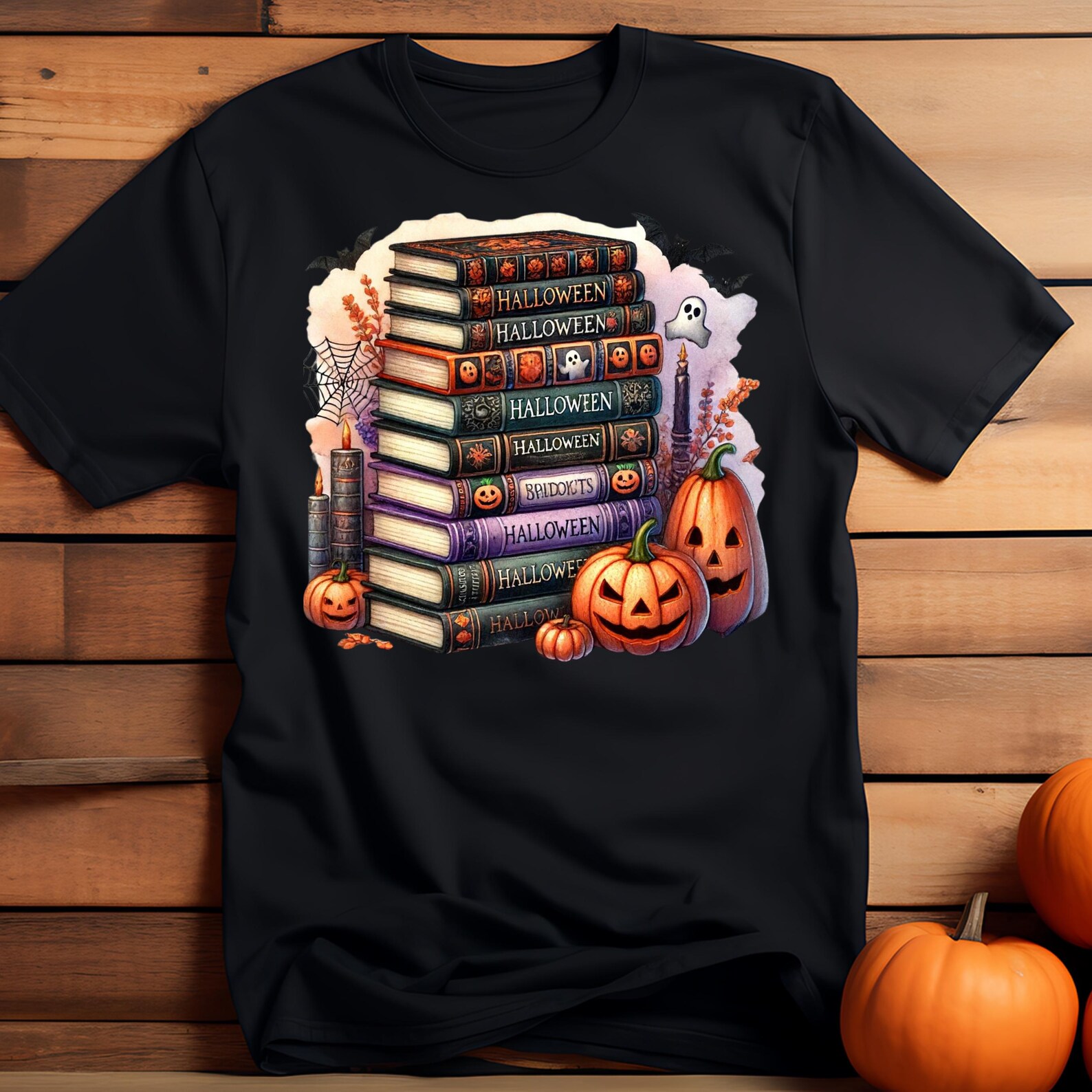 Halloween Library PNG, Ghost Books Halloween PNG, Teacher Halloween PNG ...