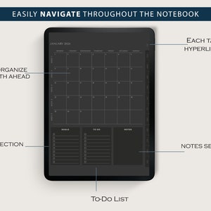 Undated Goodnotes Planner, Monthly Digital Planner, Goodnotes Template ...