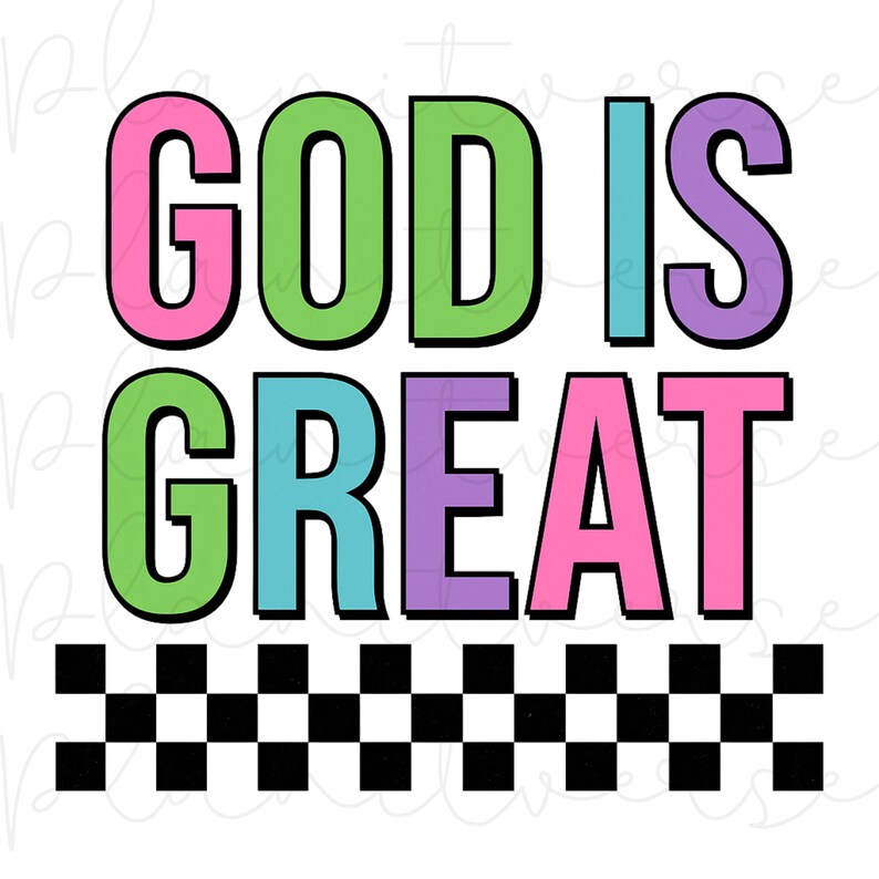 God is Great PNG, Retro Easter Png, Easter Christian Png, Bible Verse ...