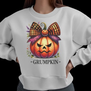 Grumpkin the Pumpkin PNG, Retro Halloween PNG, Coquette PNG ...