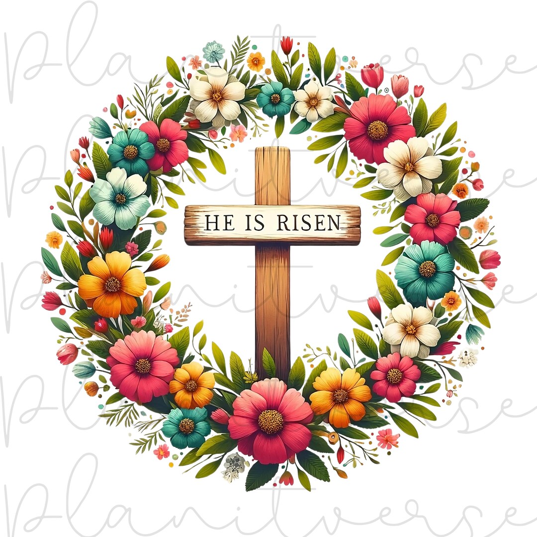 He is Risen PNG, Luke 24:6, He is Risen, Retro Easter Png, Easter ...