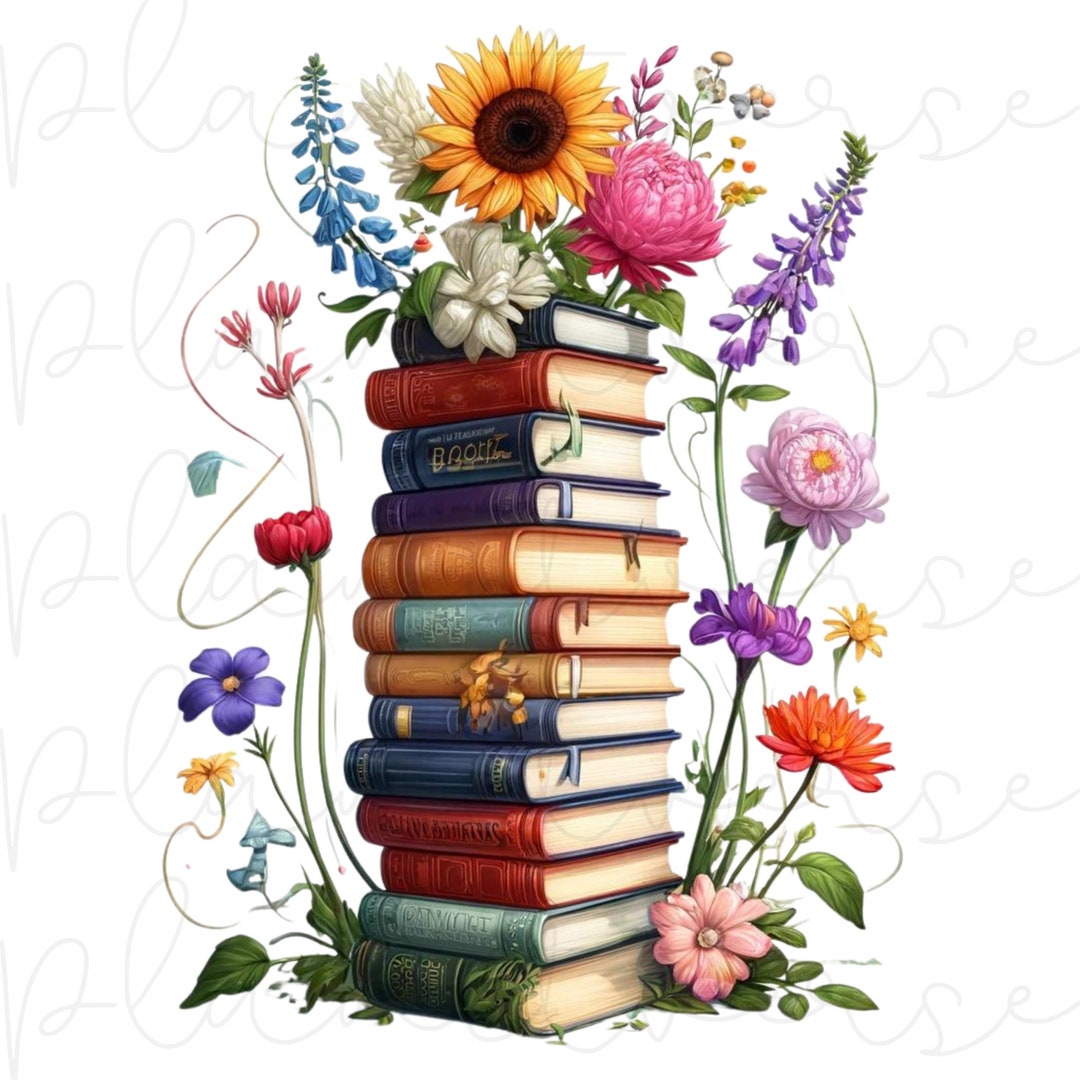 Floral Book, Wildflower PNG, Flower Meadow PNG, Floral PNG, Minimalist ...