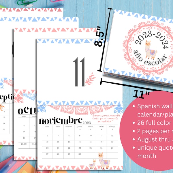 Spanish Teacher Calendar - Etsy