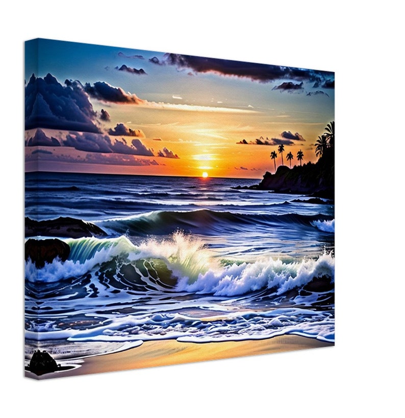 Canvas Print Sunset Beach Beautiful Wall Art Home Décor Stunning and ...