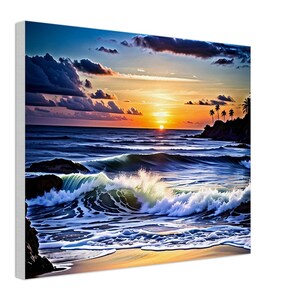 Canvas Print Sunset Beach Beautiful Wall Art Home Décor Stunning and ...