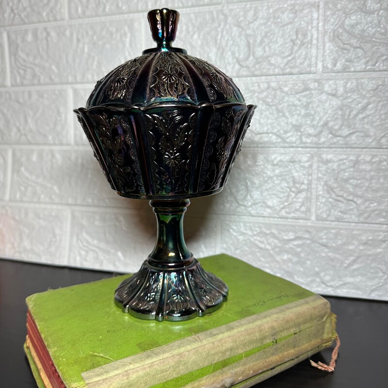 Fenton Glass Box With Lid - Etsy
