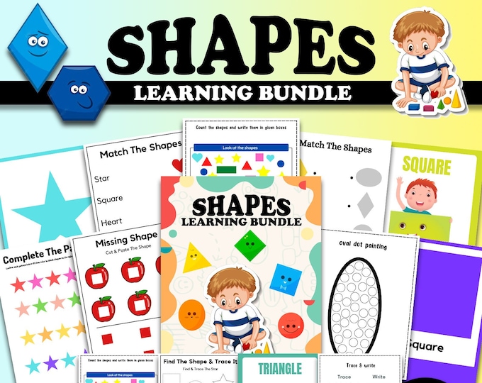 Shapes Activity Pack for Kids - Printable Bundle for Toddlers ...