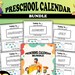 12 Printable Preschool Calendar Worksheet Pages Month, Day, Date ...