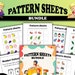 50 Pattern Worksheets, Shapes Matching Printable, Toddlers, Preschool ...