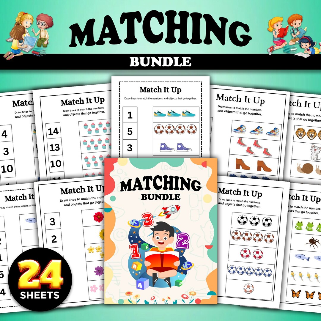 Matching Games Bundle: Toddler Learning Activity (digital Download) - Etsy