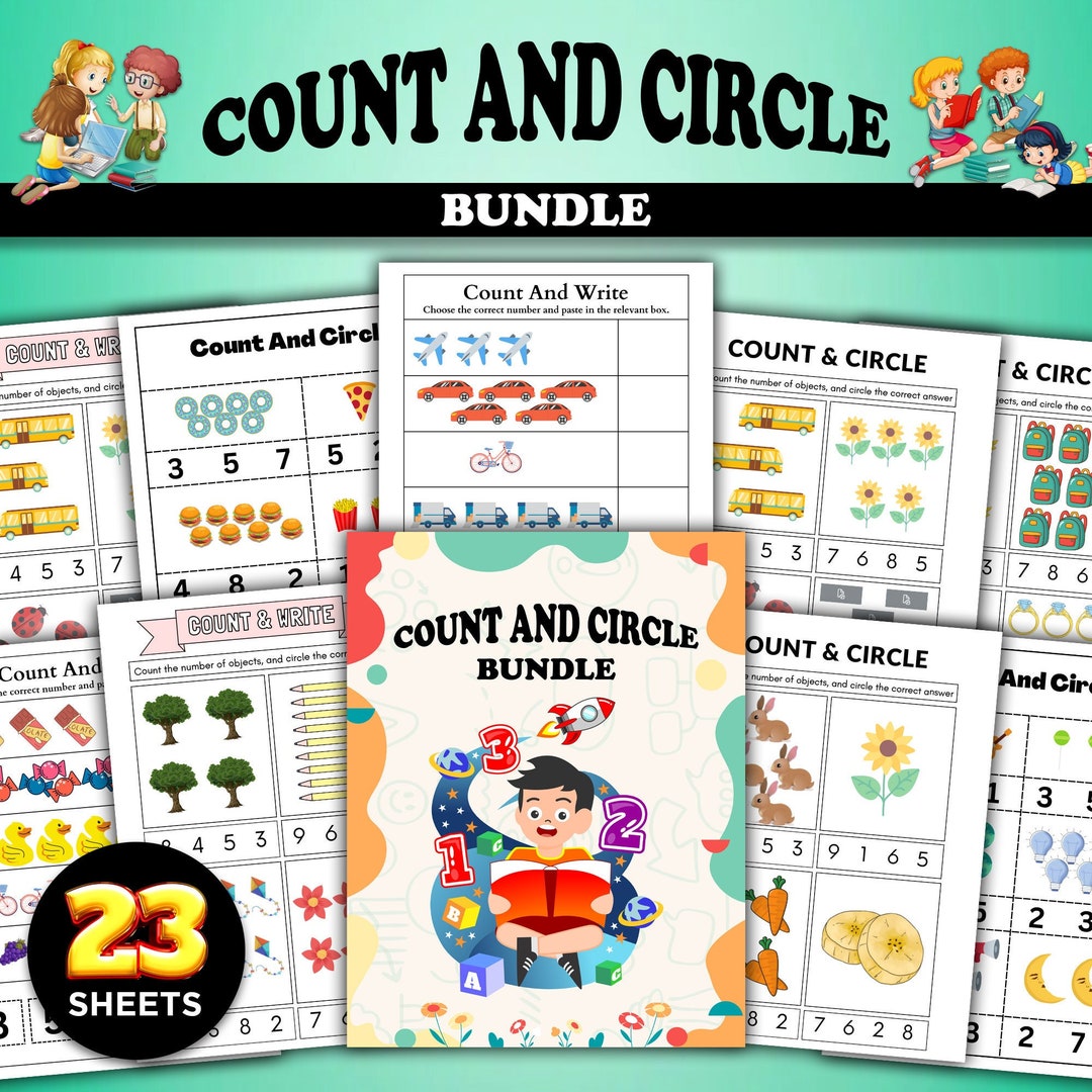 Count and Circle Preschool Activity, Printable Counting Activity ...