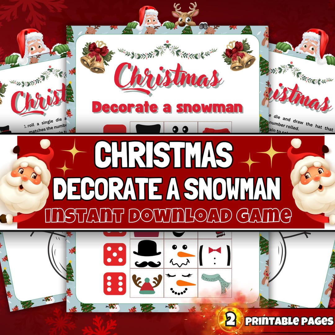 Christmas Activity for Kids, Decorate a Snowman, Preschool Activity ...