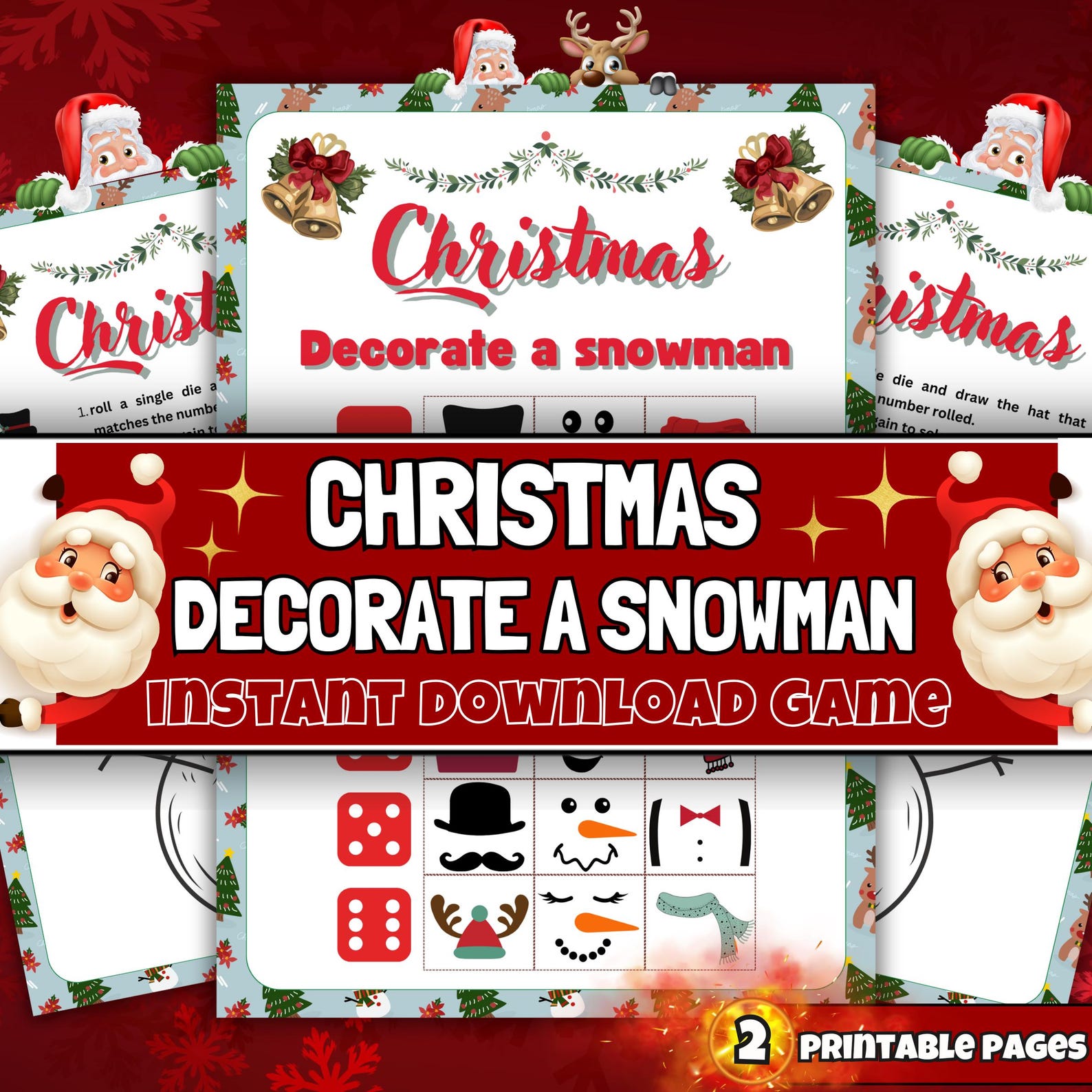Christmas Activity for Kids, Decorate a Snowman, Preschool Activity ...