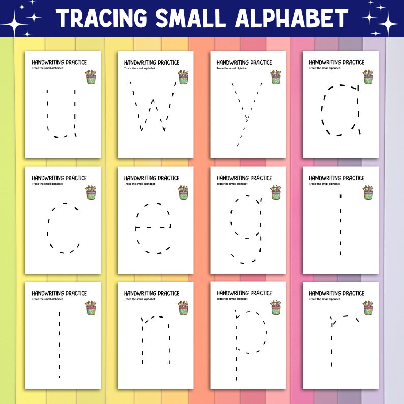 Preschool Line Tracing Worksheets: Handwriting Practice (digital ...