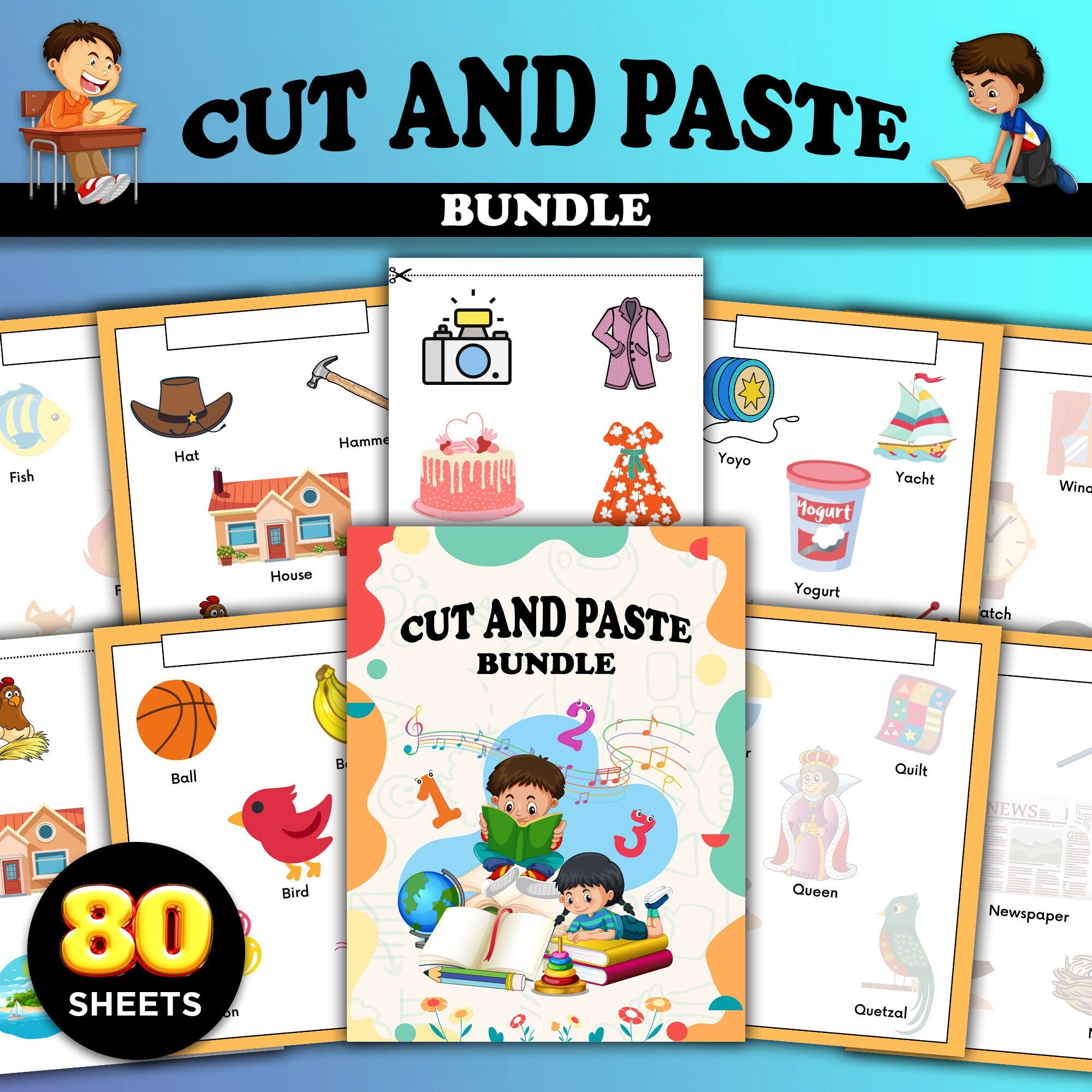 Printable Cut and Paste Create Bundle Food Play Printable Craft for ...
