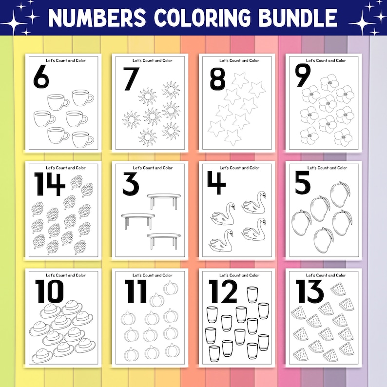 68 Printable Numbers Coloring Pages, Coloring Page, Preschool ...