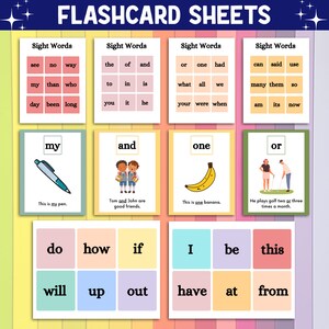 433 Pages Sight Words Learning Bundle, Kids Educational Worksheets ...