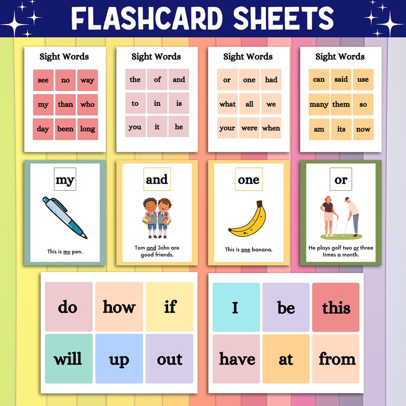 433 Pages Sight Words Learning Bundle Sight Words , Match and Circle ...