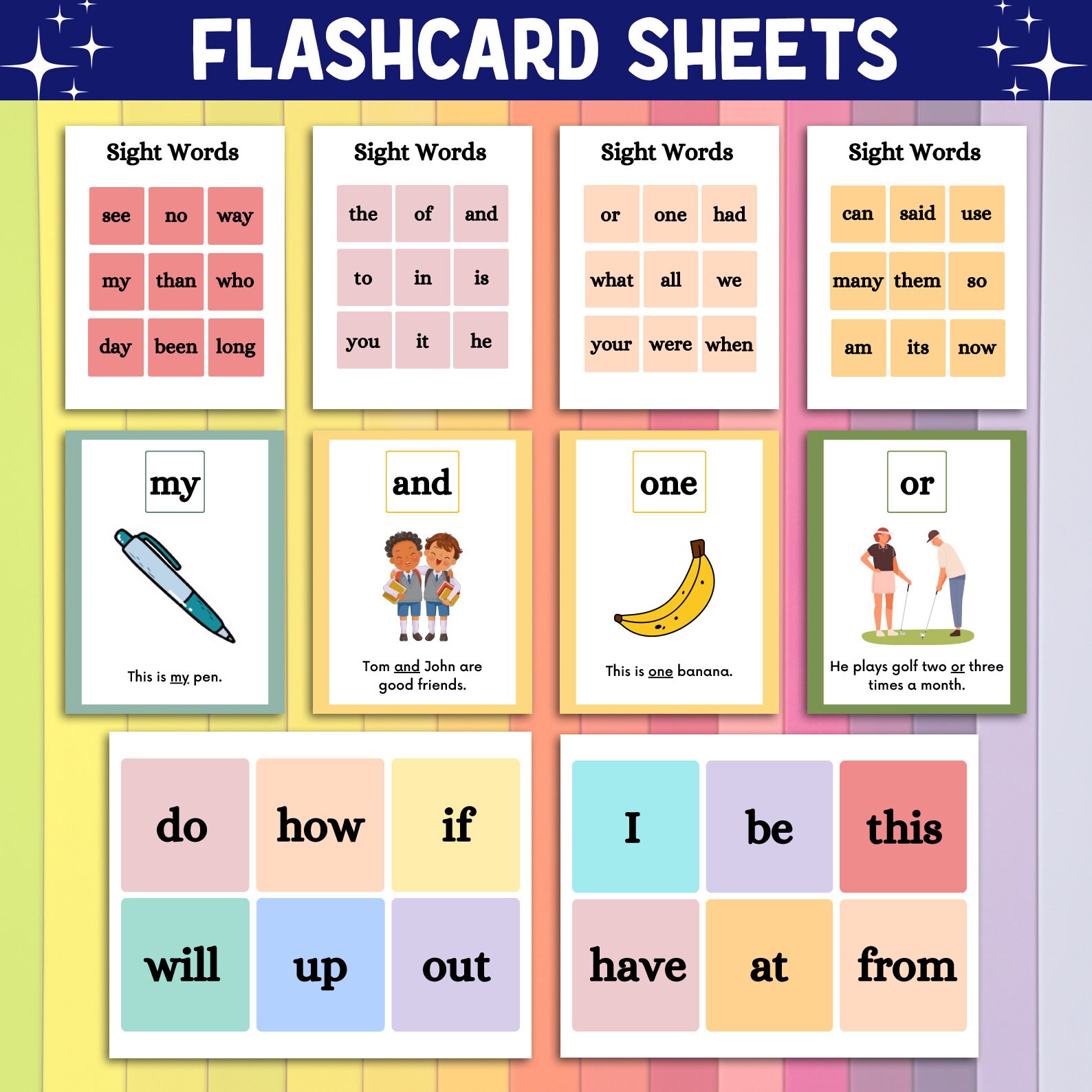433 Pages Sight Words Learning Bundle Sight Words , Match and Circle ...