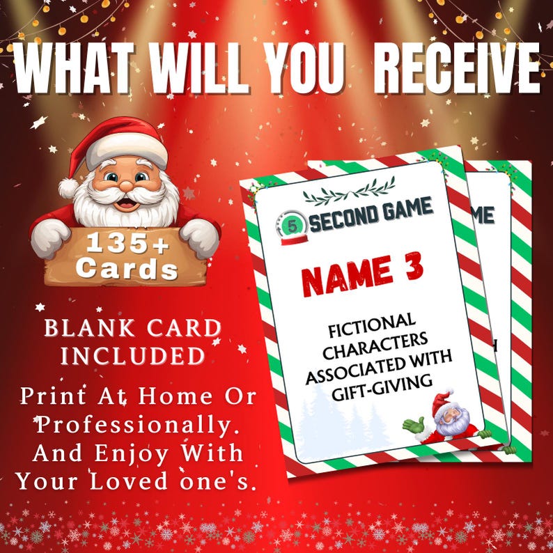 Christmas 5 Second Rule Game: Holiday Party Fun (digital Download) - Etsy