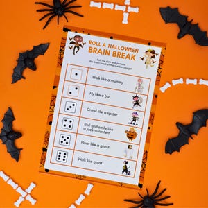 Roll a Dice Halloween Game, Roll a Halloween Game, Dice Game for Kids ...