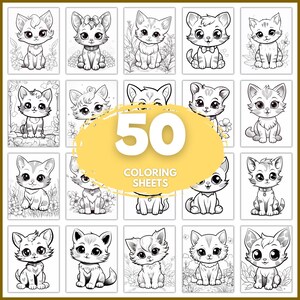 Kawaii Coloring Pages | 50 Pages | Cute Coloring Pages | for Kids and ...