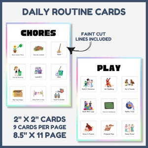 Editable Daily Kids Routine Charts, Toddler Routine Charts, Chore Chart ...