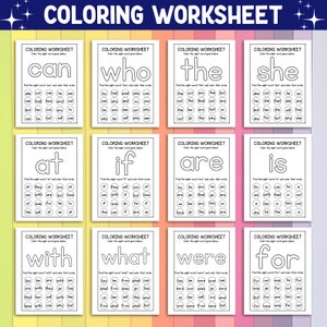 433 Pages Sight Words Learning Bundle, Kids Educational Worksheets ...