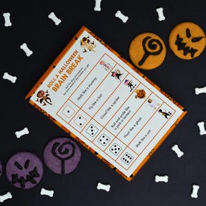 Roll a Dice Halloween Game, Roll a Halloween Game, Dice Game for Kids ...