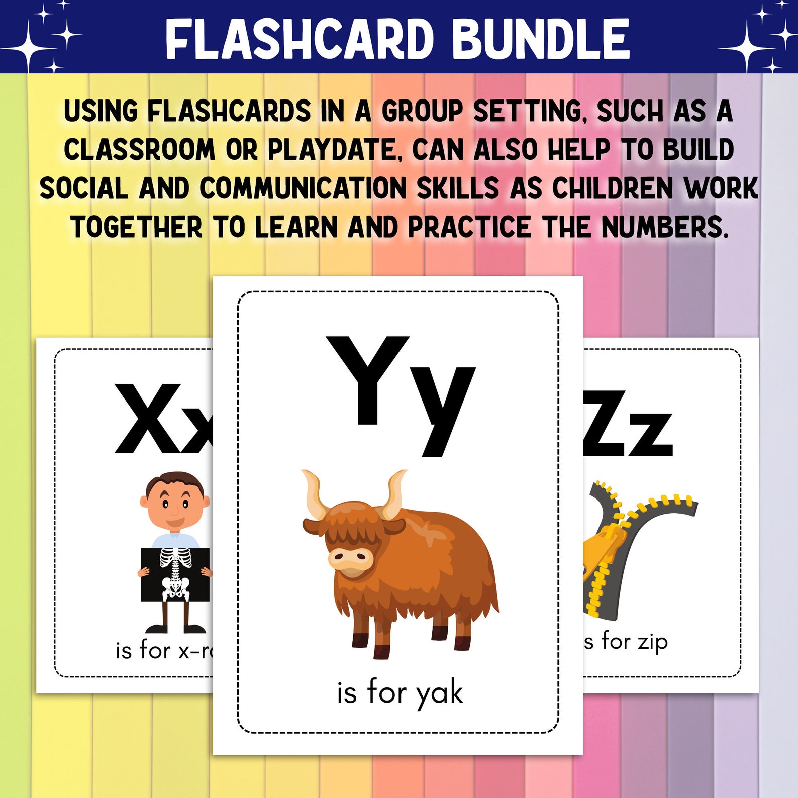 Printable Alphabet Flash Cards, ABC Flash Cards, A-Z Cards, Educational ...