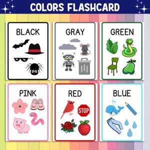 127+ Preschool Flashcards, Montessori Flashcard Bundle, Printable ...