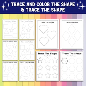 250+ Shapes Worksheets, Shapes Learning, Shapes Matching Printable ...
