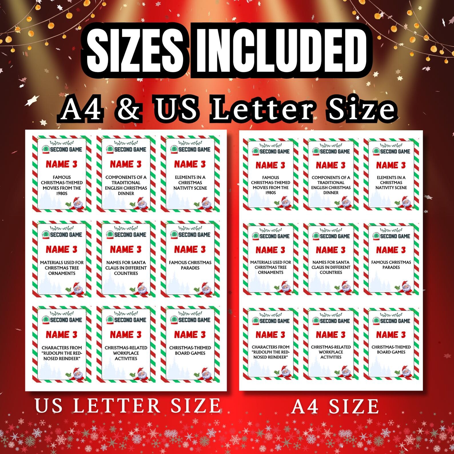 Christmas 5 Second Rule Game: Holiday Party Fun (digital Download) - Etsy