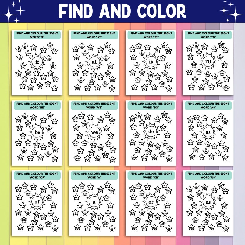 433 Pages Sight Words Learning Bundle Sight Words , Match and Circle ...