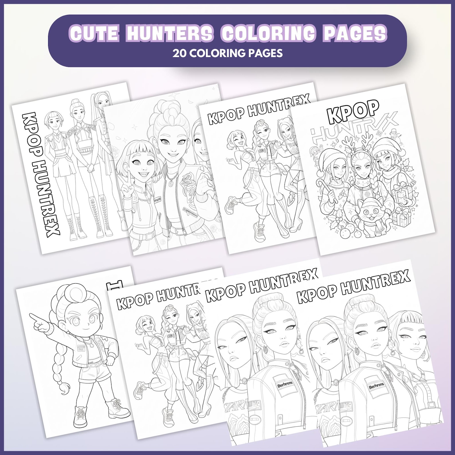 Demon Hunters Kpop Coloring Pages | K-pop Coloring Book for Kids ...