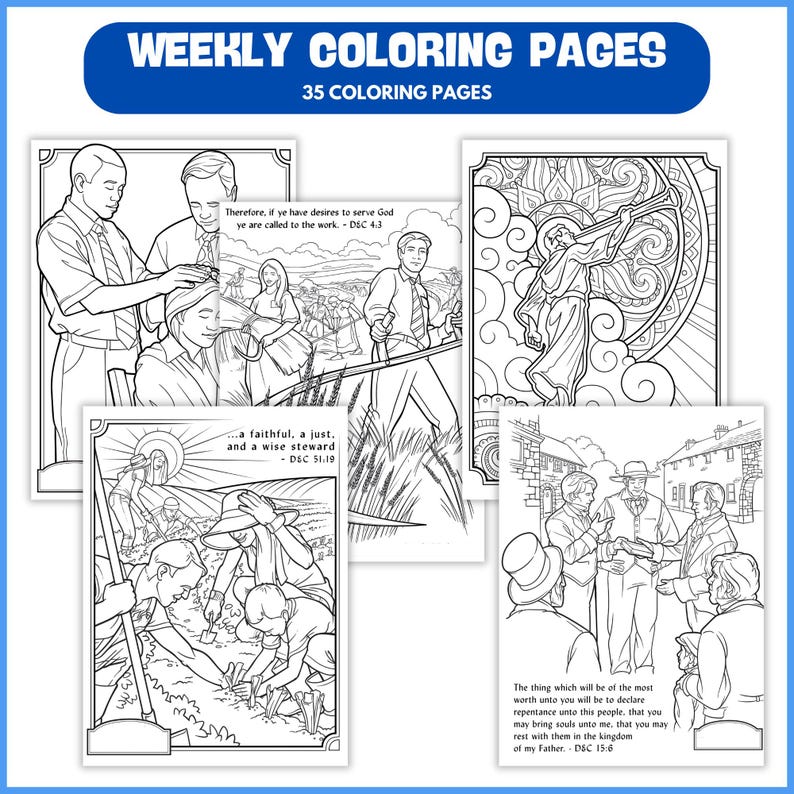 Come Follow Me Coloring Pages: LDS Doctrine & Covenants (digital ...