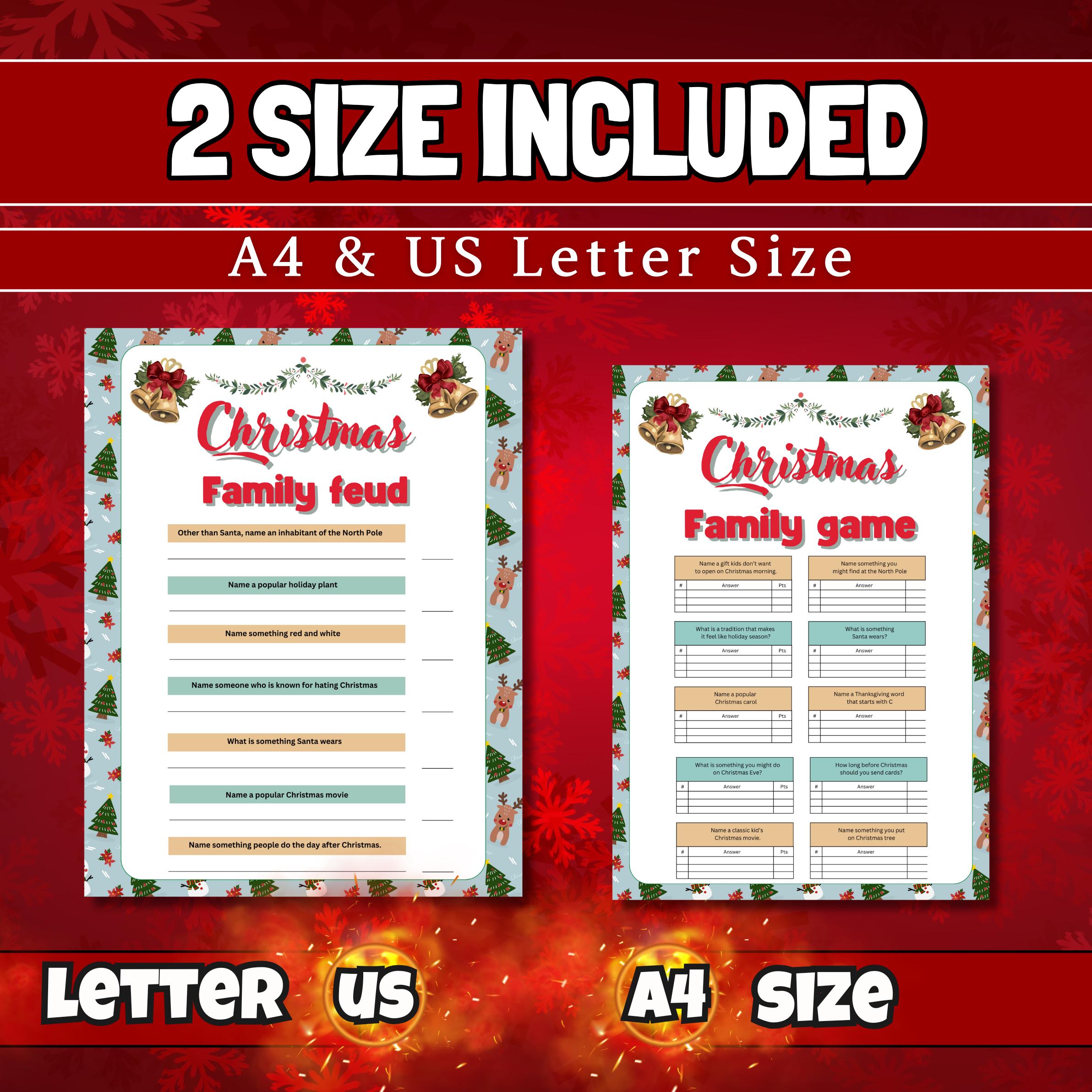 Christmas Feud Game, Family Feud Game, Family Feud Christmas Party Game ...
