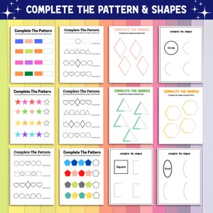 250+ Shapes Worksheets, Shapes Learning, Shapes Matching Printable ...